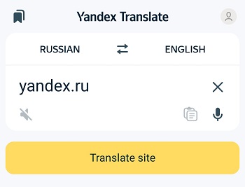 Translating websites | Yandex Translate for mobile